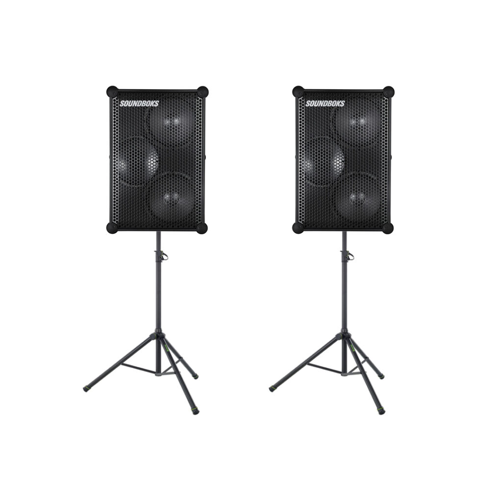 Soundboks 3 Bluetooth Partyhögtalare i par med stativ - iRent